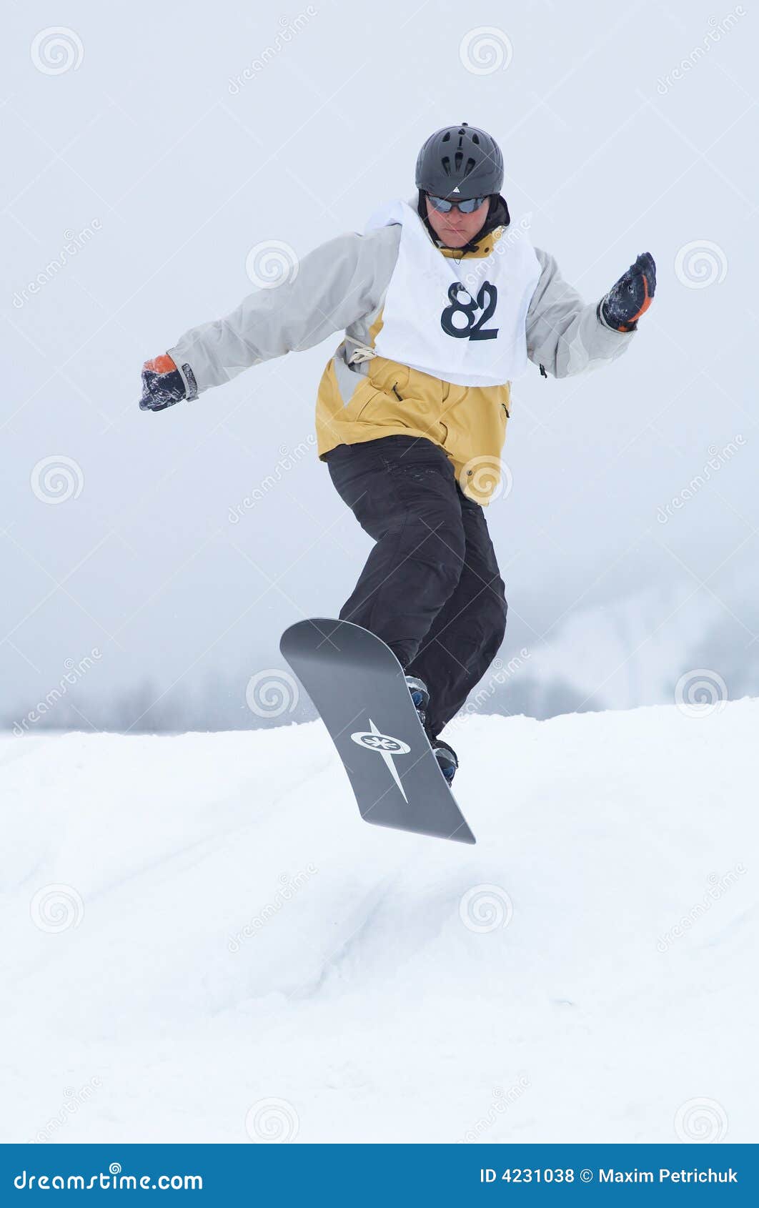 Snowboarder in race editorial stock photo. Image of activity - 4231038