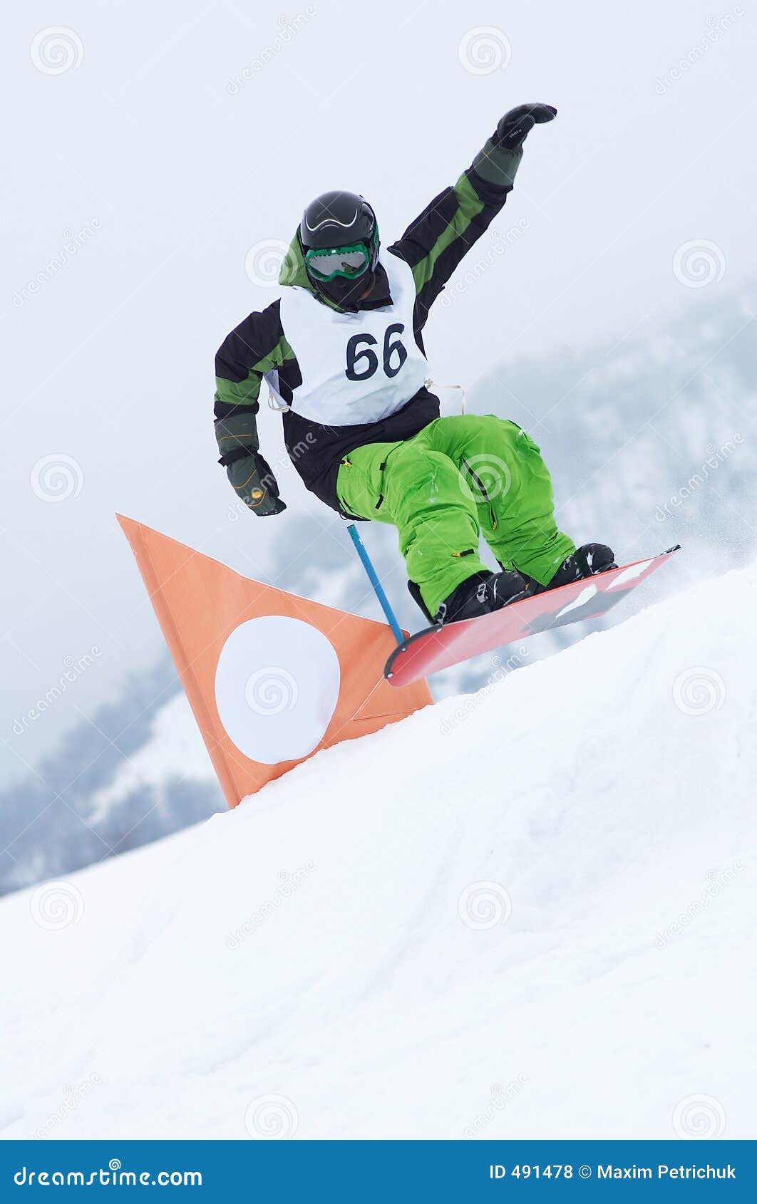 Snowboarder in race stock photo. Image of active, athlete - 491478