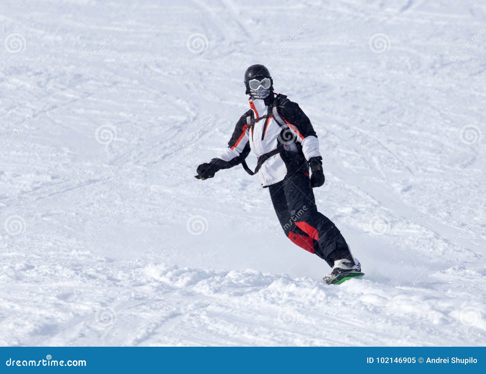 Snowboarder rides stock image. Image of january, adult - 102146905