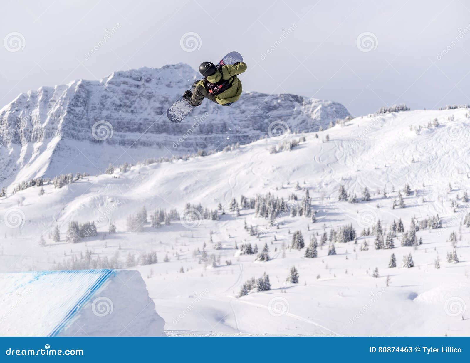 Snowboarder Spinning Doing a Grab in the Air Stock Image - Image of ...