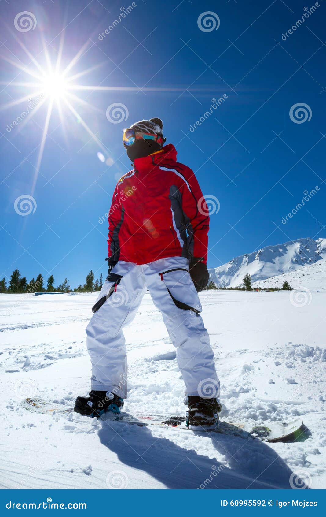 Snowboarder Standing on Board Stock Photo - Image of lifestyle, jump ...