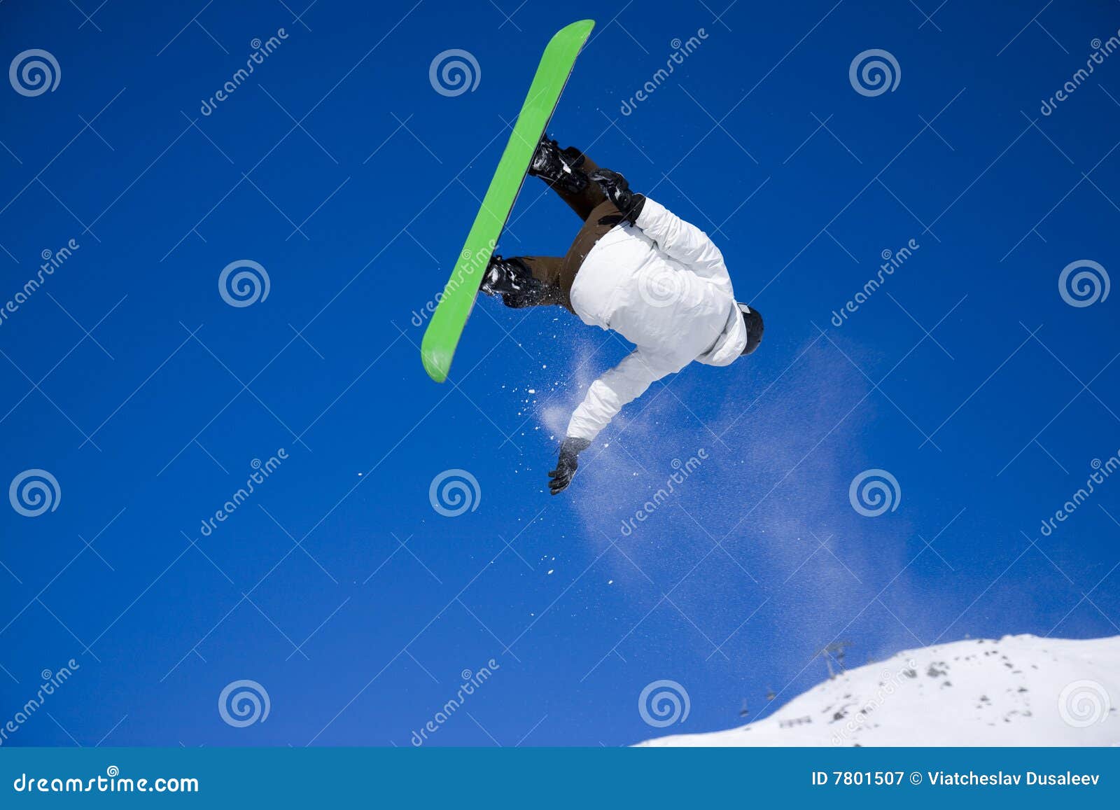 Snowboarder Taking Big Air Jump Stock Image - Image of boarder, energy ...