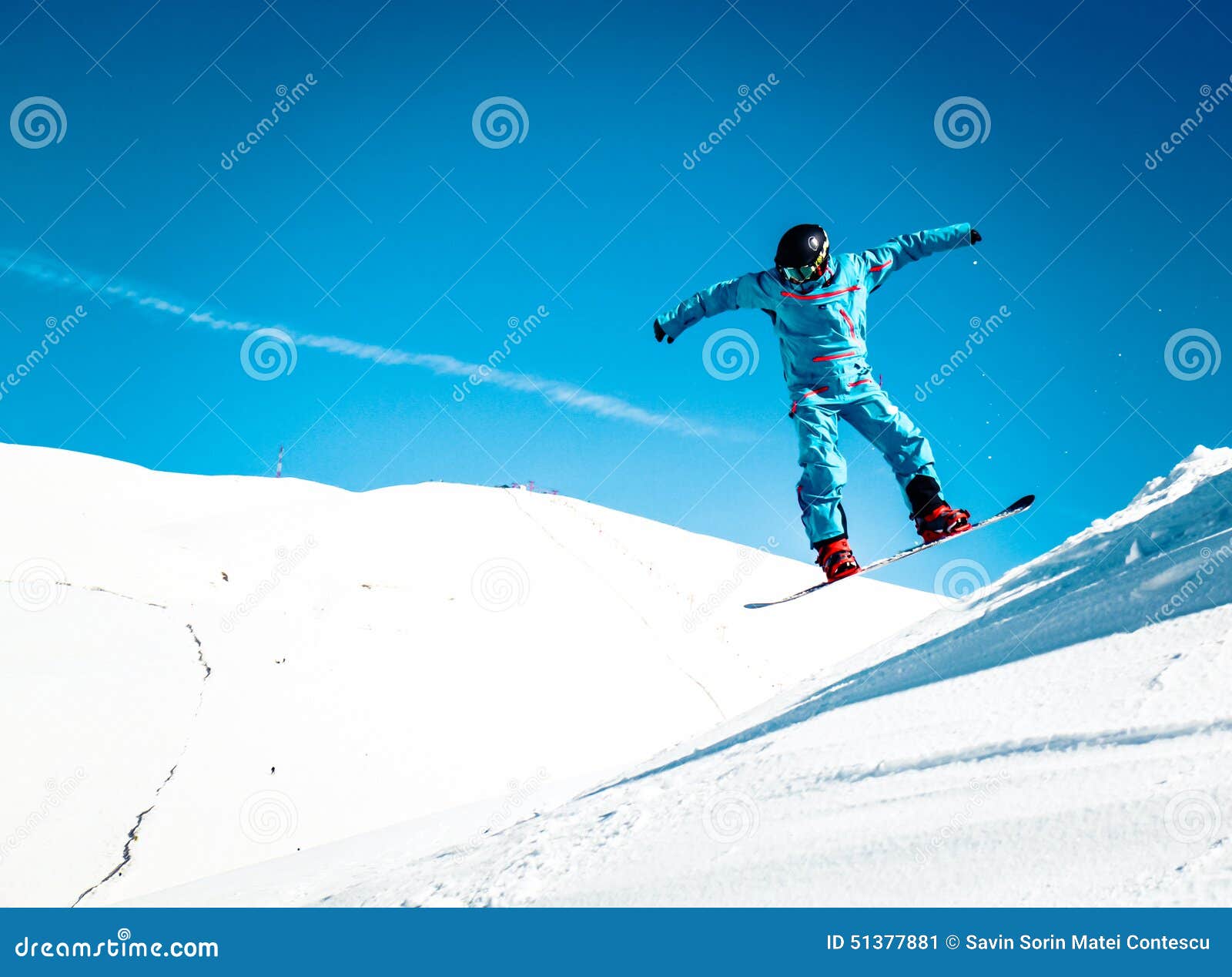 Snowboarder stock image. Image of wintertime, trick, snow - 51377881