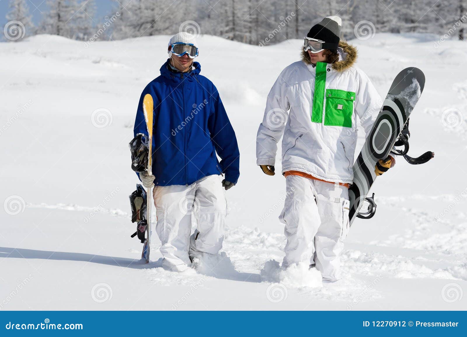 Snowboarders stock photo. Image of competiting, people - 12270912