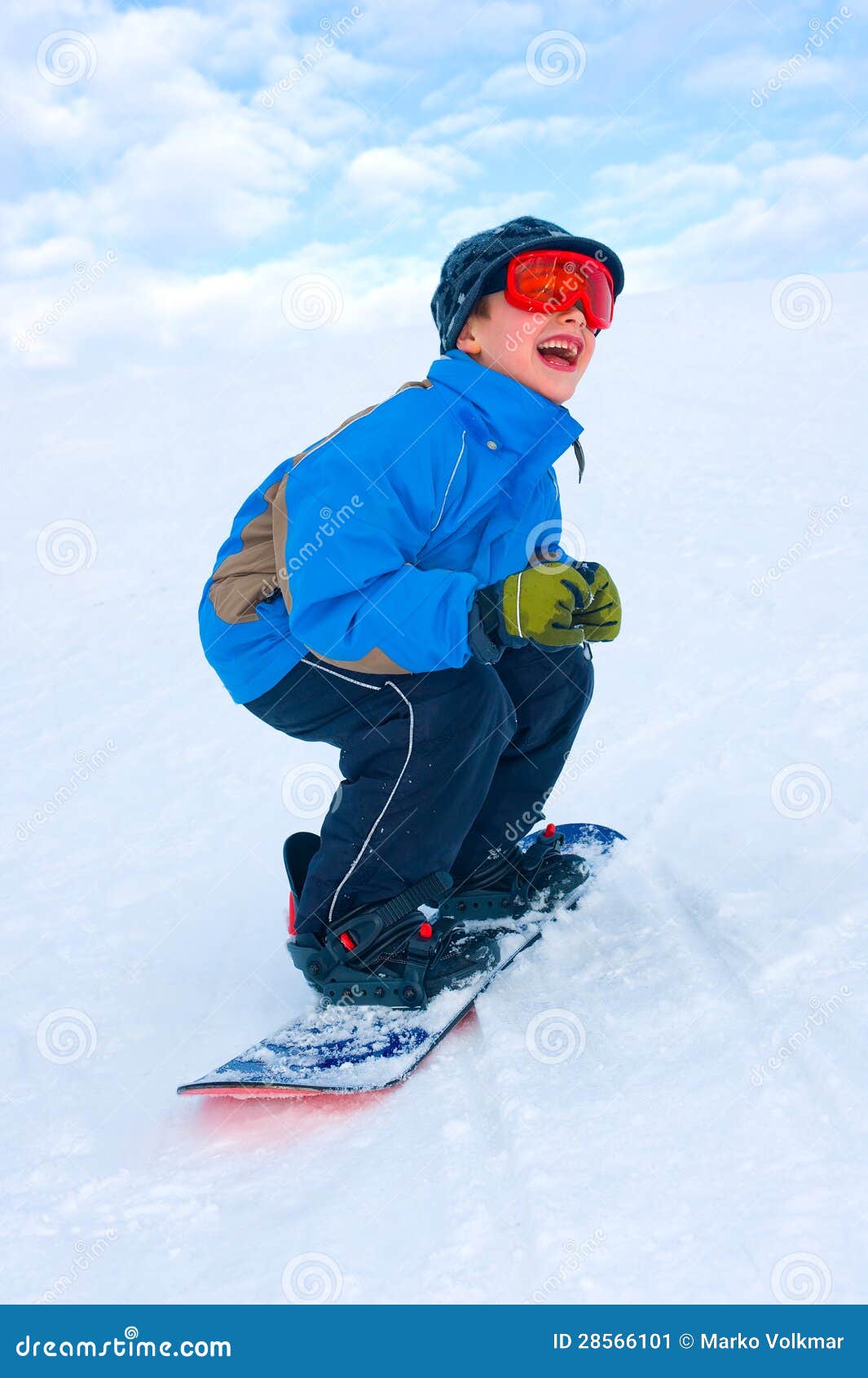 Snowboarding stock image. Image of fall, smile, snowboarder - 28566101