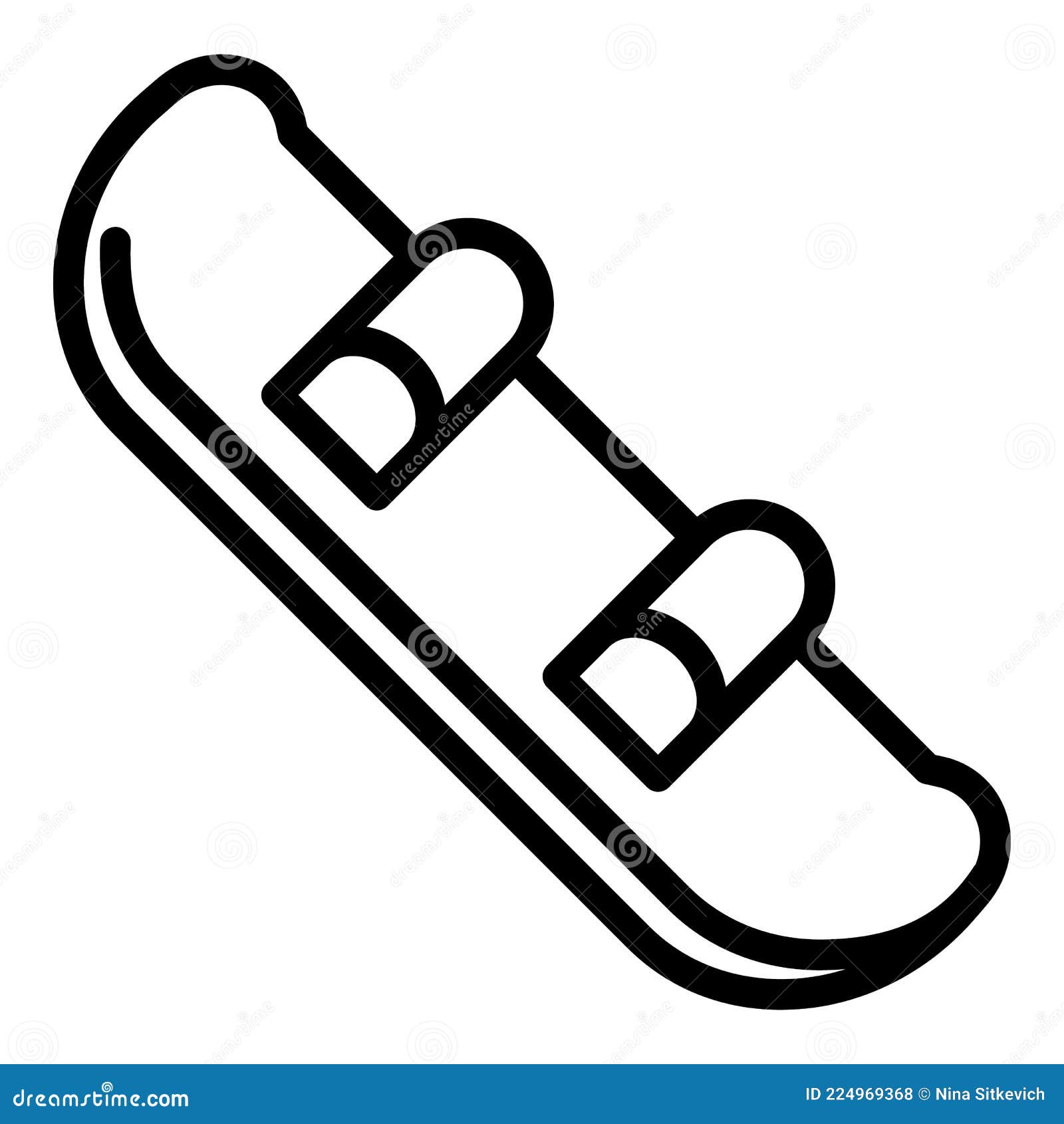 Snowboarding Board Icon, Outline Style Stock Vector - Illustration of ...