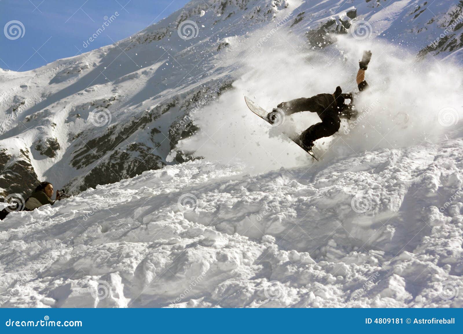 Snowboarding crash stock image. Image of crazy, extreme - 4809181