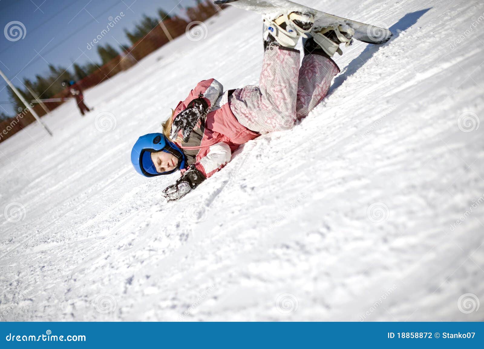 Snowboarding fall broken stock photo. Image of energy - 18858872