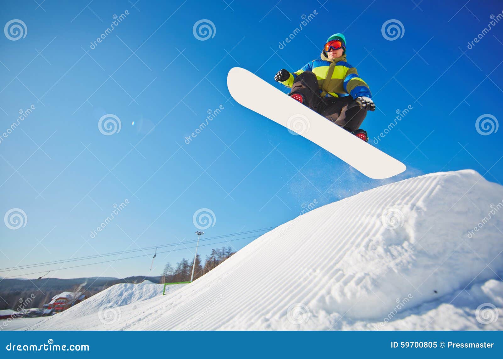 Snowboarding man stock image. Image of recreation, snowboarding - 59700805