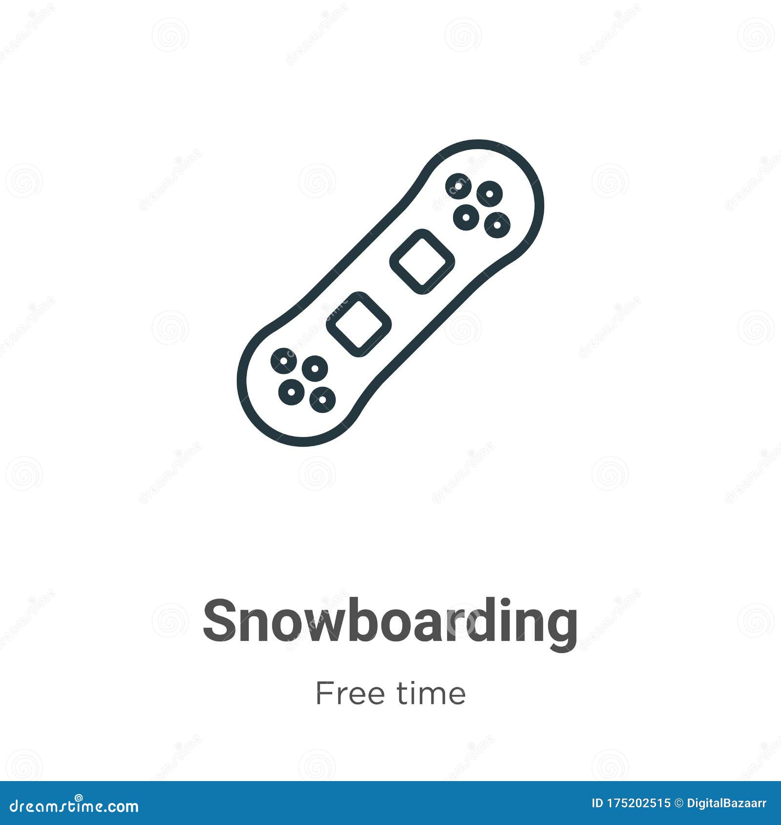 Snowboarding Outline Vector Icon. Thin Line Black Snowboarding Icon ...