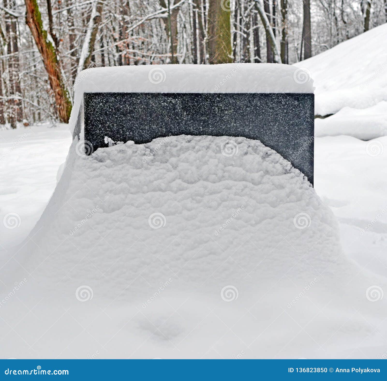 Snowbound gravestone stock photo. Image of rest, brought - 136823850