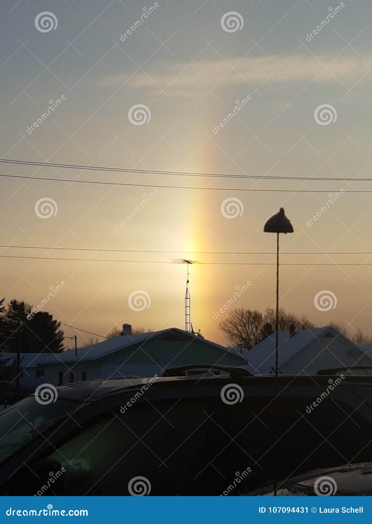 Snowbow stock image. Image of snowy, rainbow, snow, sunrise - 107094431