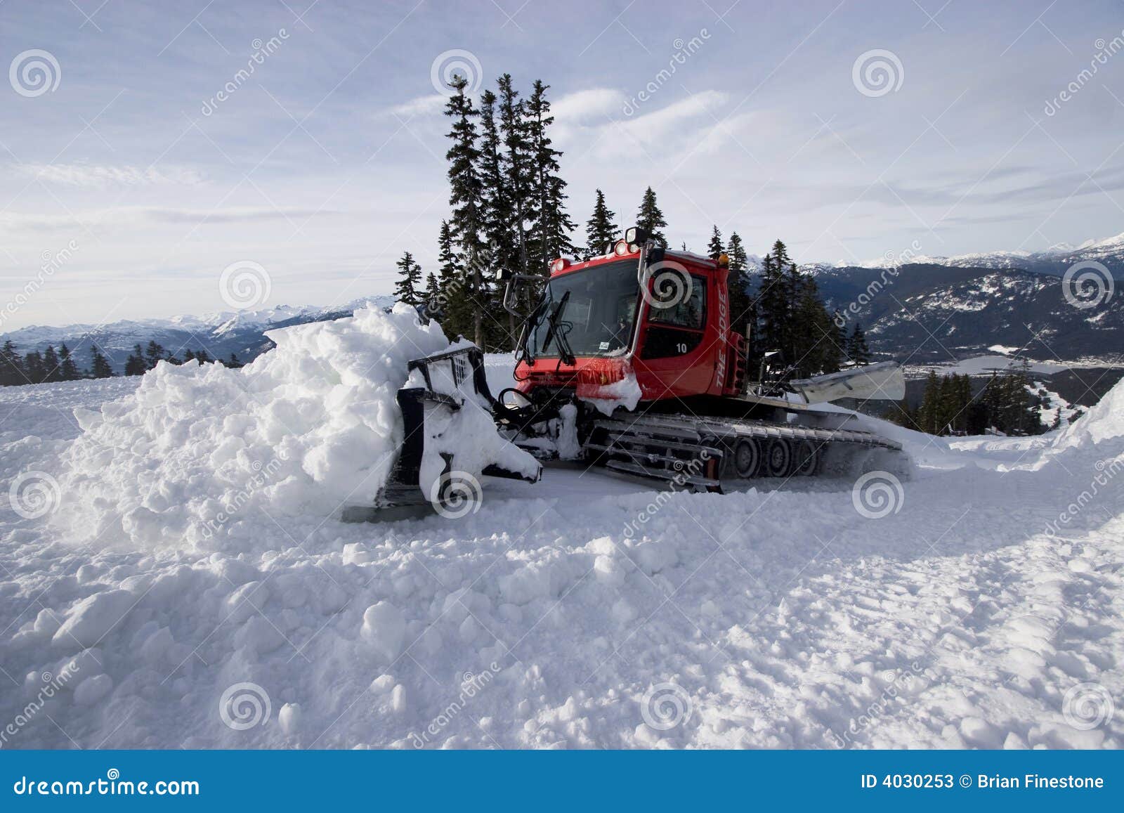 Snowcat grooming stock image. Image of halfpipe, staff - 4030253