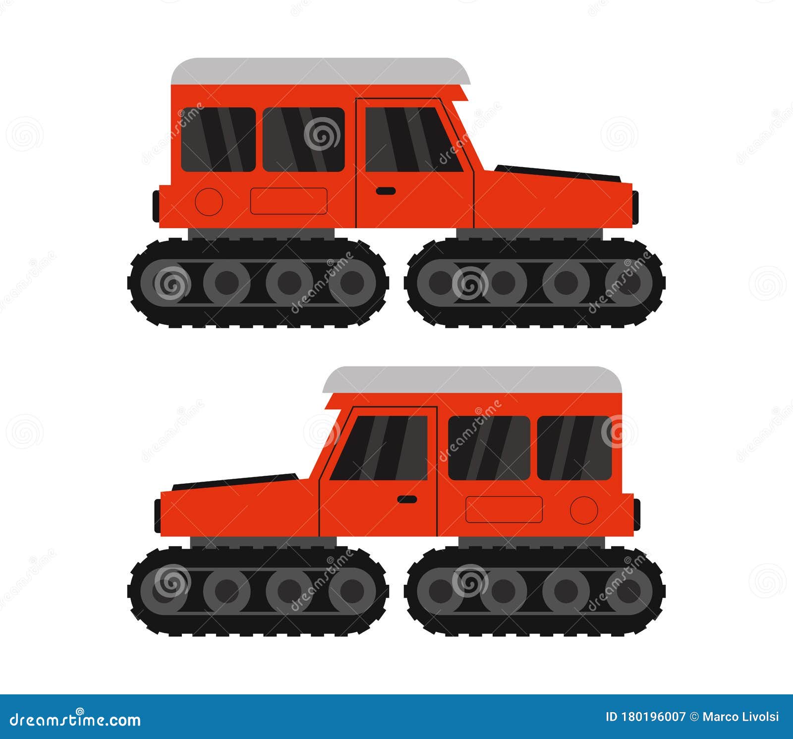 Snowcat Icon Illustrated In Vector On White Background Stock ...