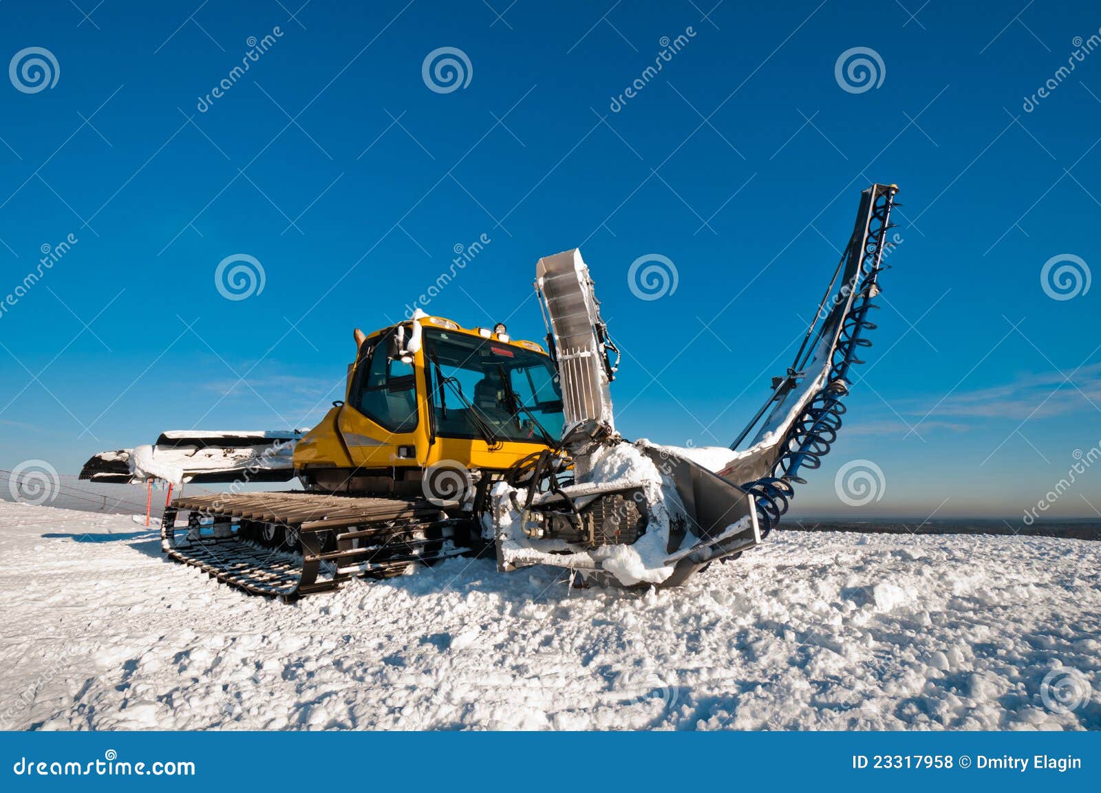 Snowcat for making ramps stock photo. Image of equipment - 23317958