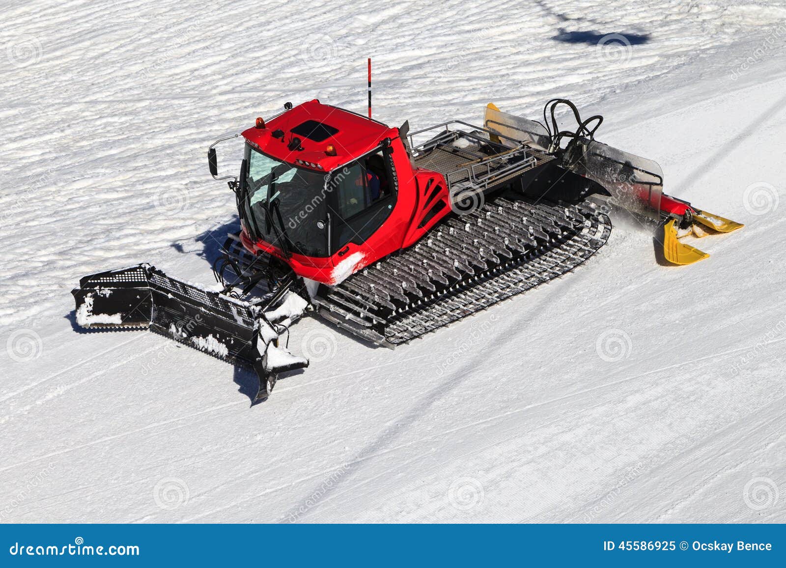 Snowcat stock image. Image of ratrak, nature, grooming - 45586925