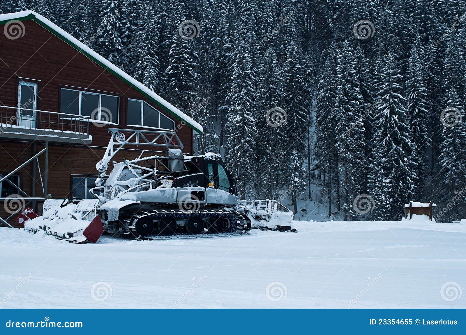 Snowcat on ski resort stock image. Image of seasonal - 23354655