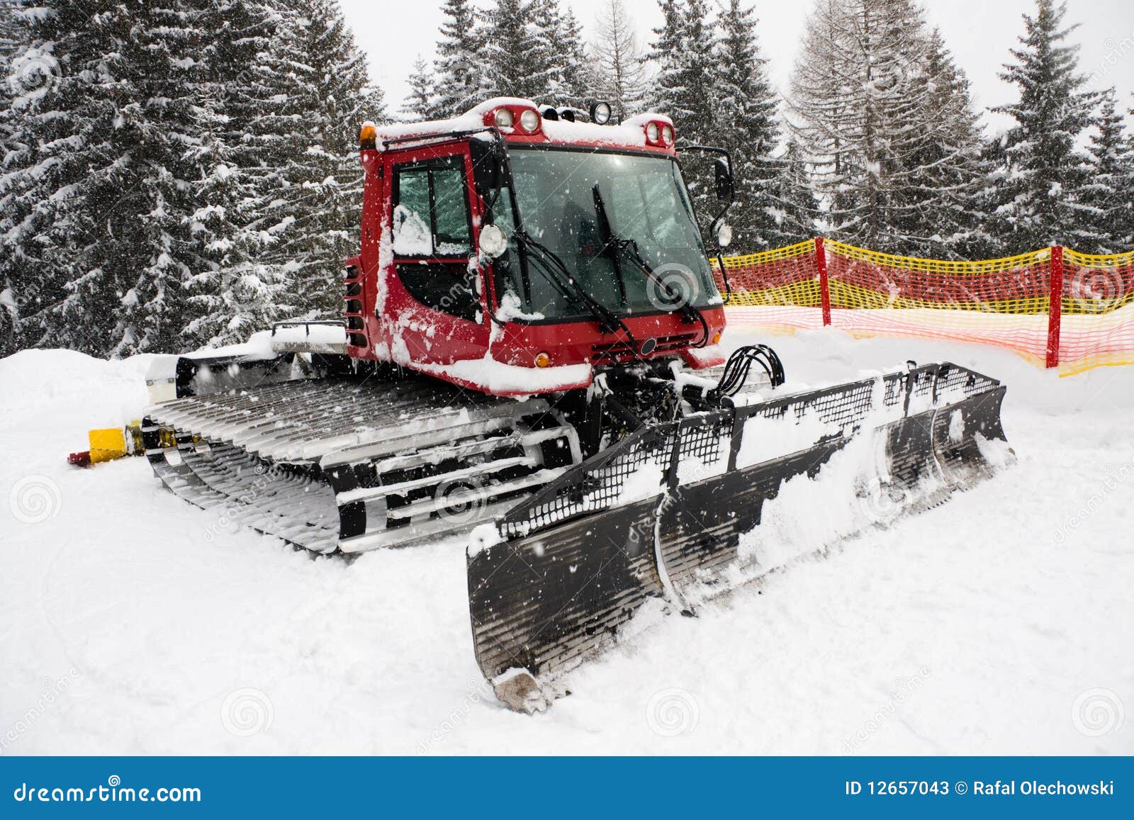 Snowcat on a snow stock image. Image of transport, mountains - 12657043