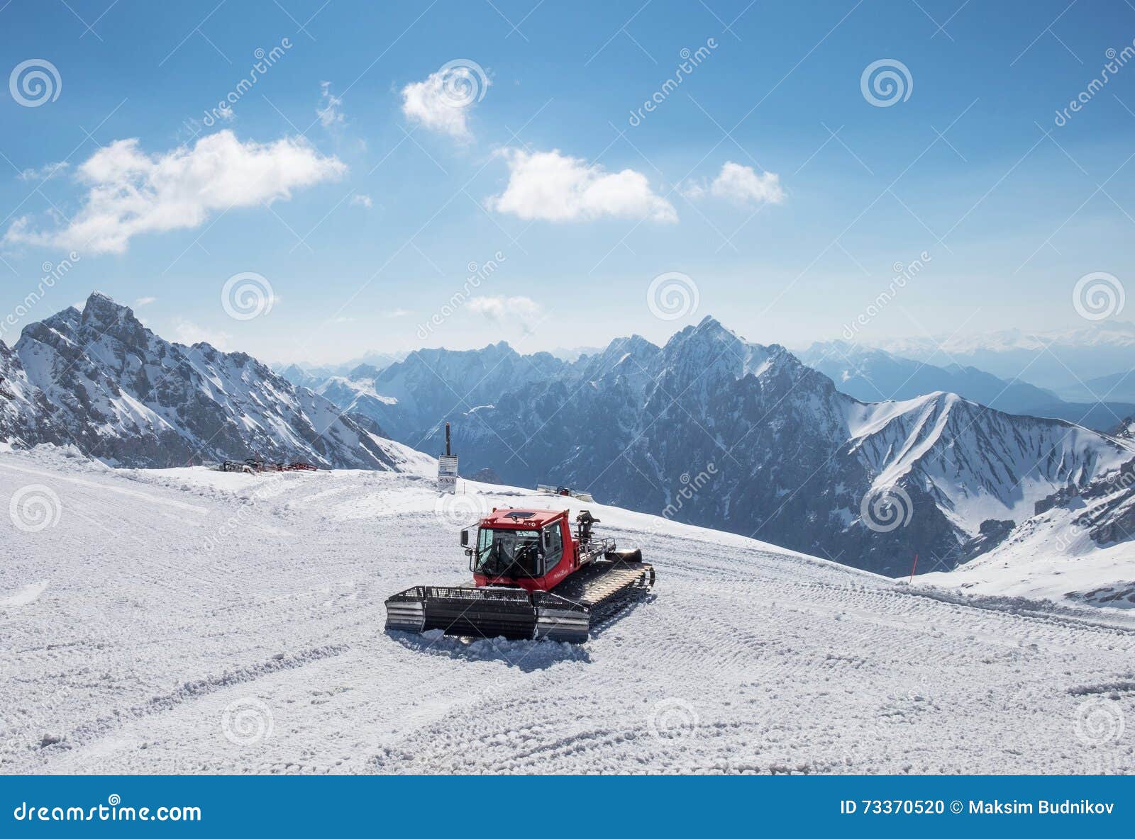 Snowcat on the Top of Germany, Zugspitze Editorial Image - Image of ...
