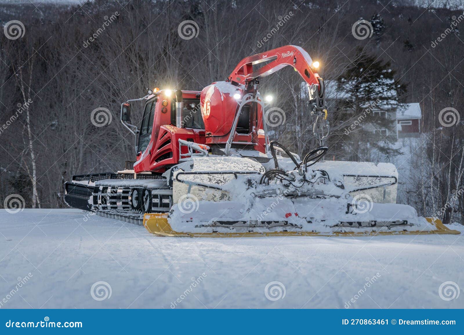 With Winch Prepping Ski Slope Editorial Photo - Image of slope, trail ...