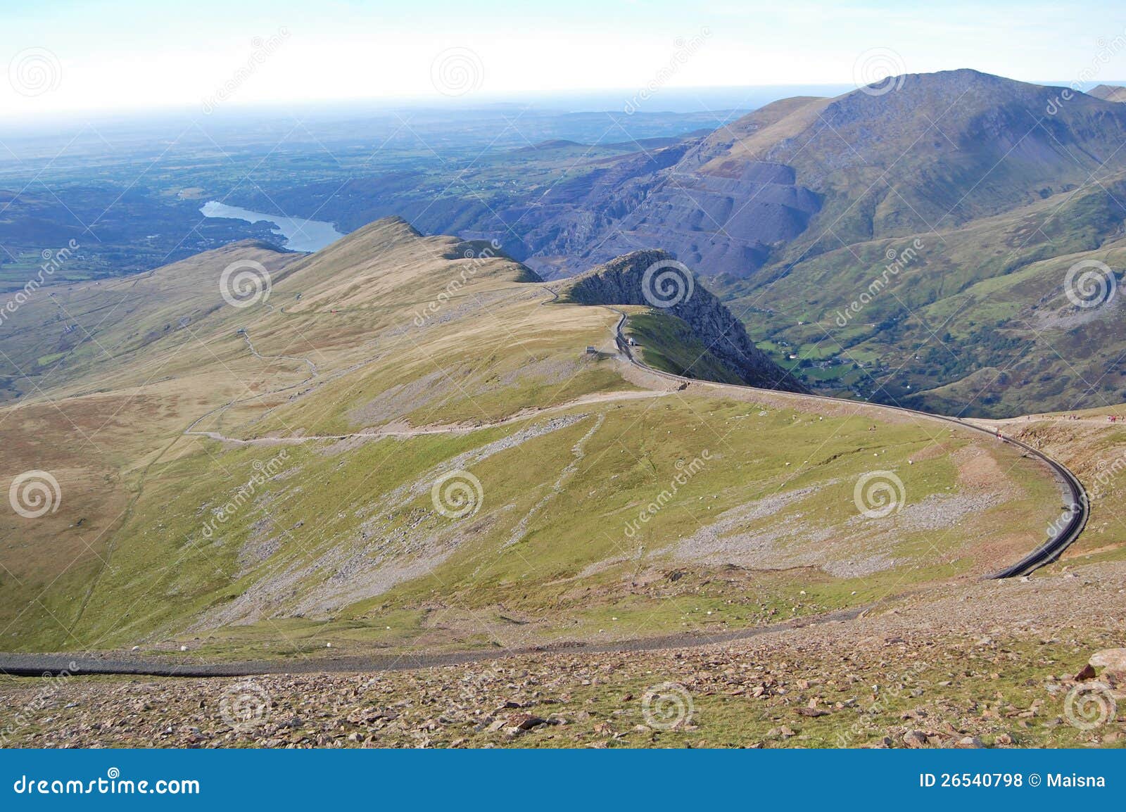 Snowdon railway route stock photo. Image of challenge - 26540798