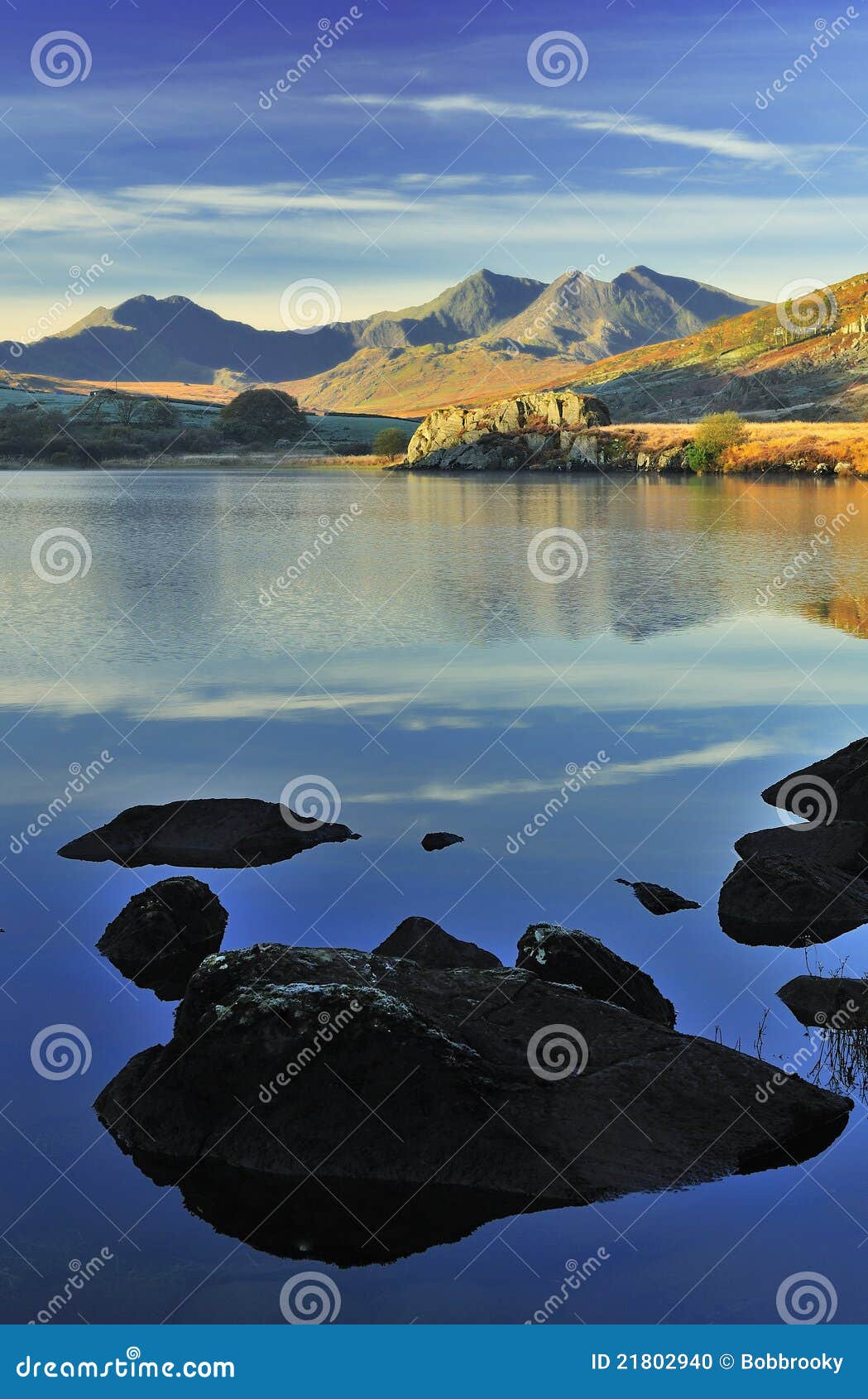 Snowdon range, North Wales stock photo. Image of llynnau - 21802940