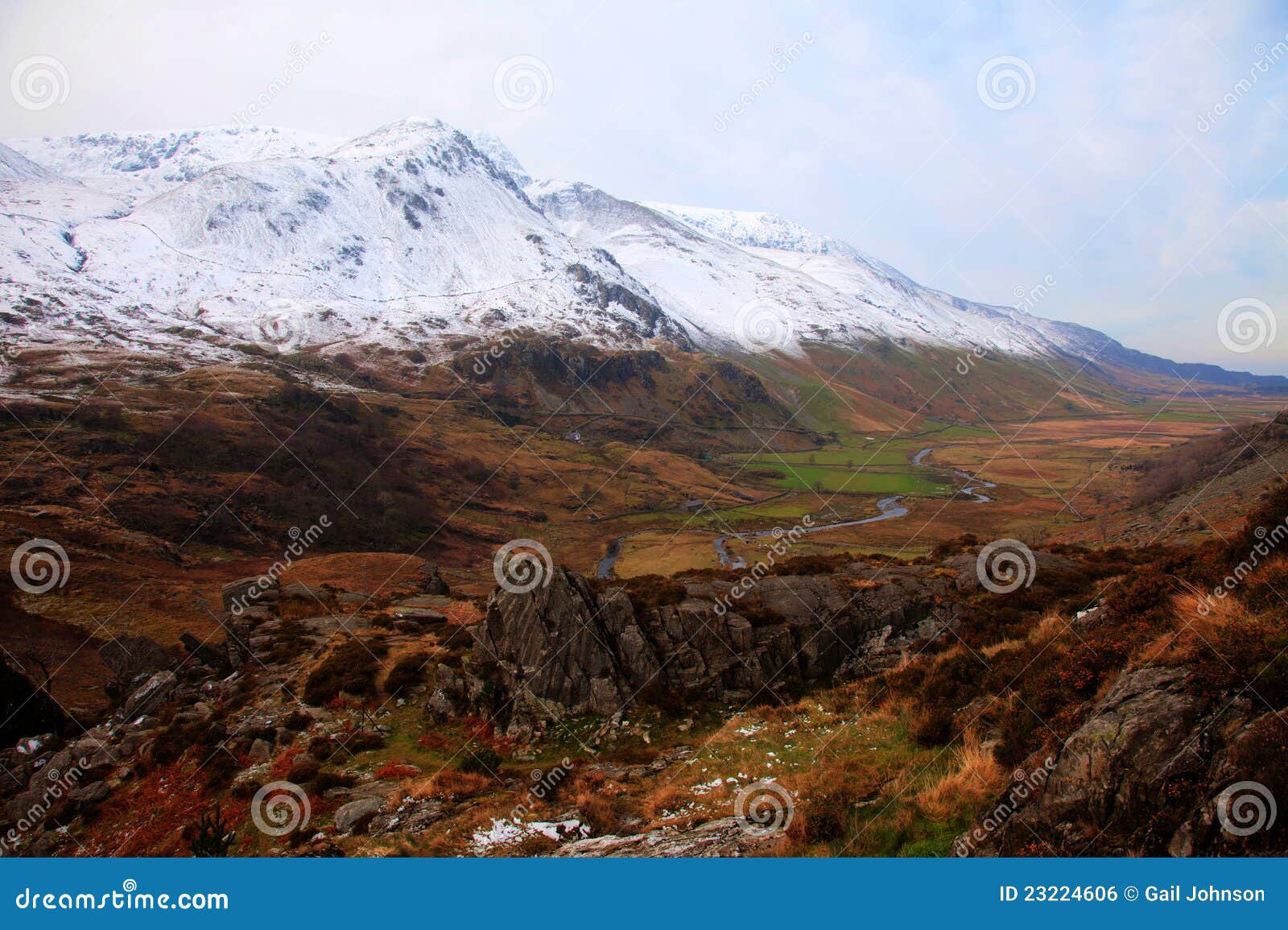 Snowdonia in Winter stock photo. Image of wales, snowdonia - 23224606