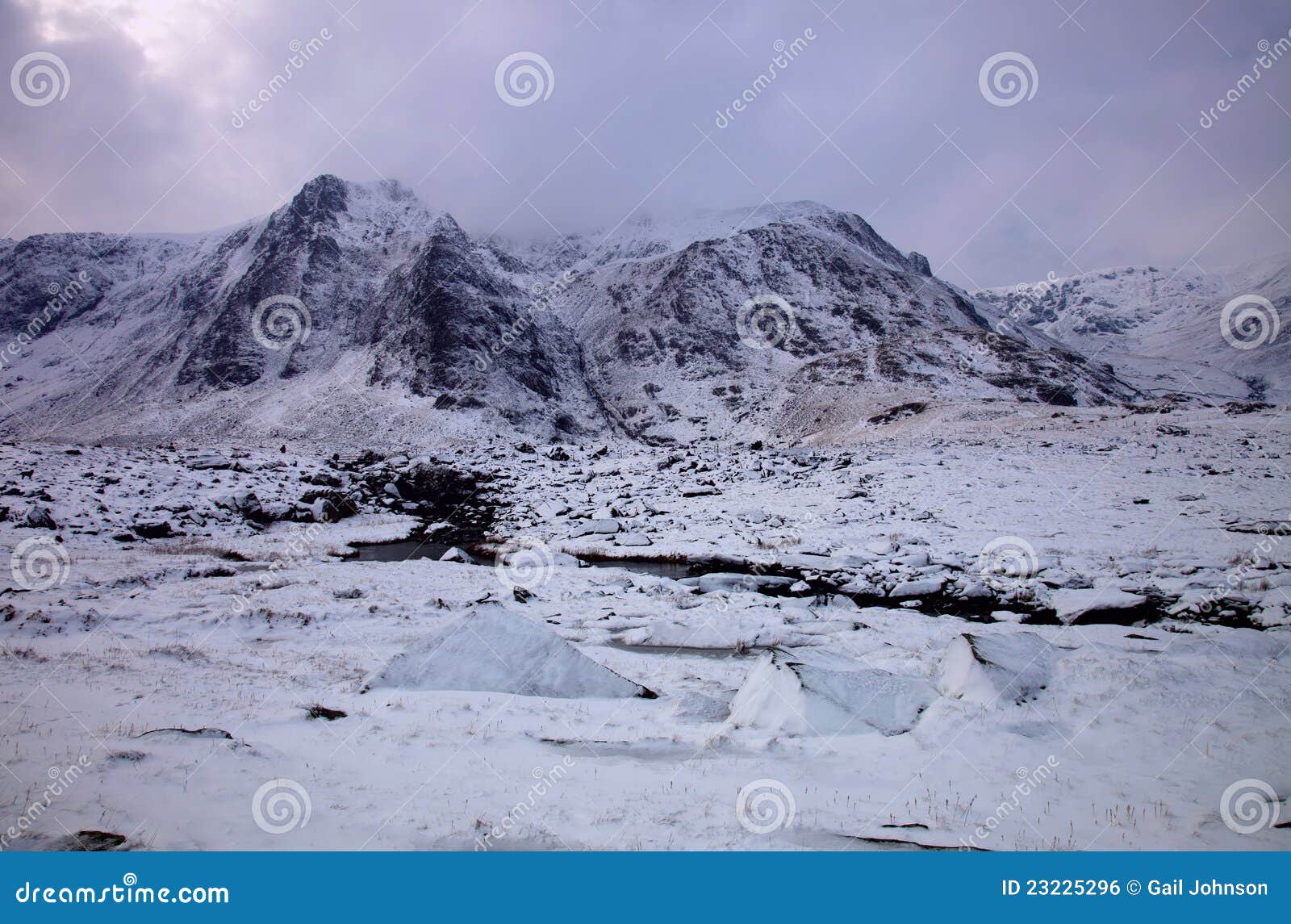 Snowdonia in Winter stock photo. Image of snowdonia, snow - 23225296