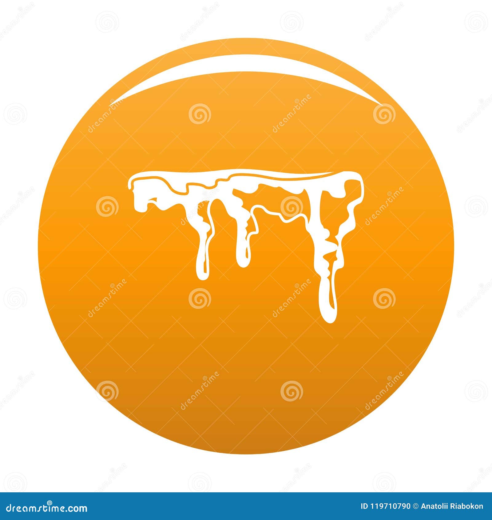 Snowdrift Icon Vector Orange Stock Vector - Illustration of blue, frame ...