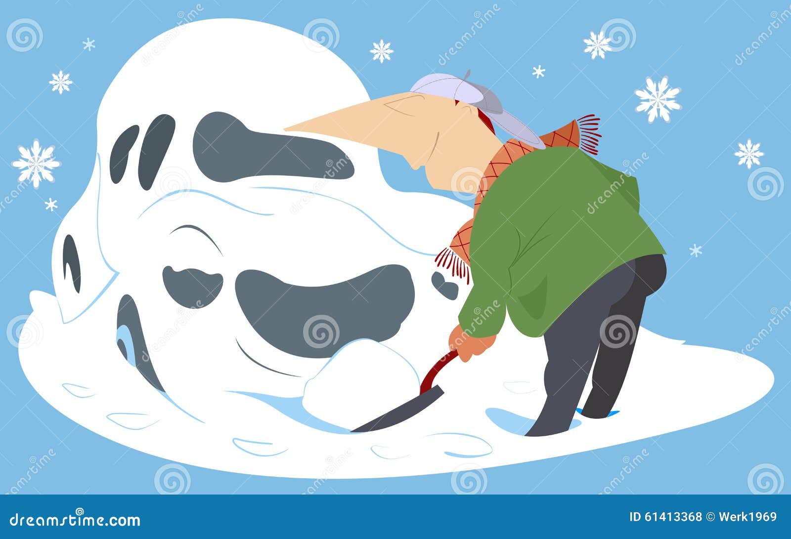 Snowdrift stock vector. Illustration of people, snowdrift - 61413368