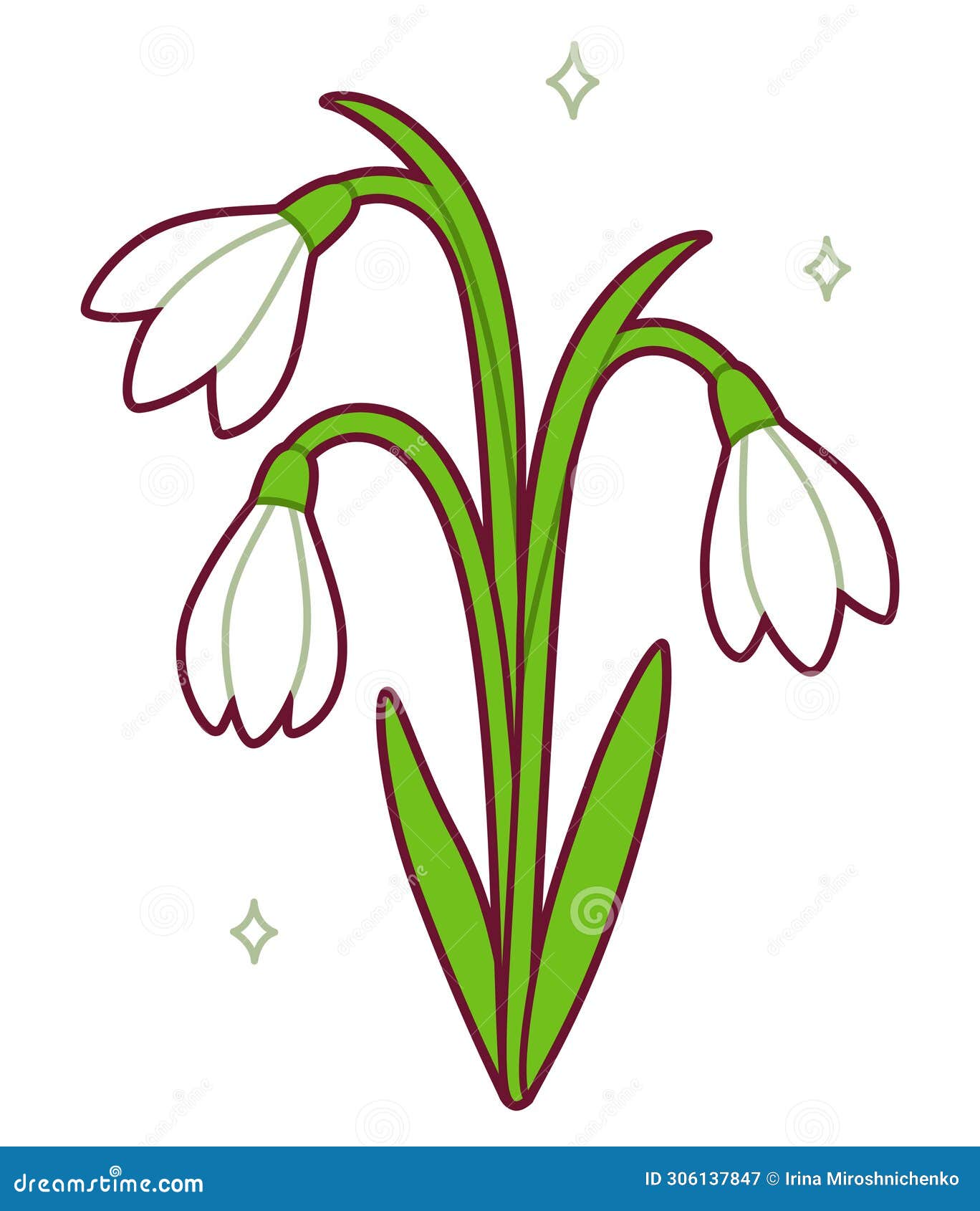 Snowdrop Flowers Cute Simple Drawing Stock Illustration - Illustration ... Snowdrop Flowers Cute Simple Drawing Stock Illustration - Illustration ...