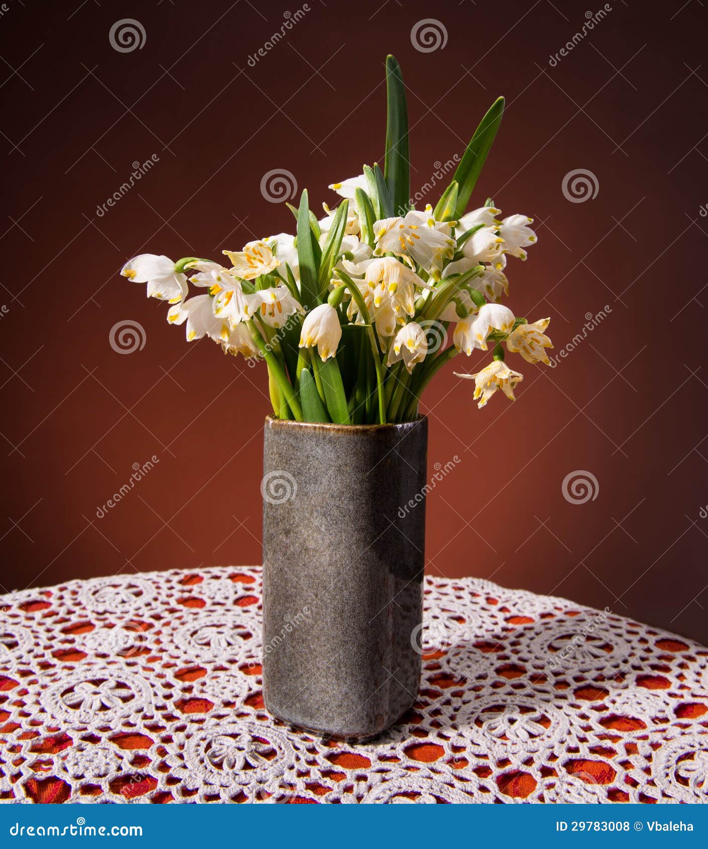 Snowdrops in vase stock photo. Image of indoor, falling - 29783008