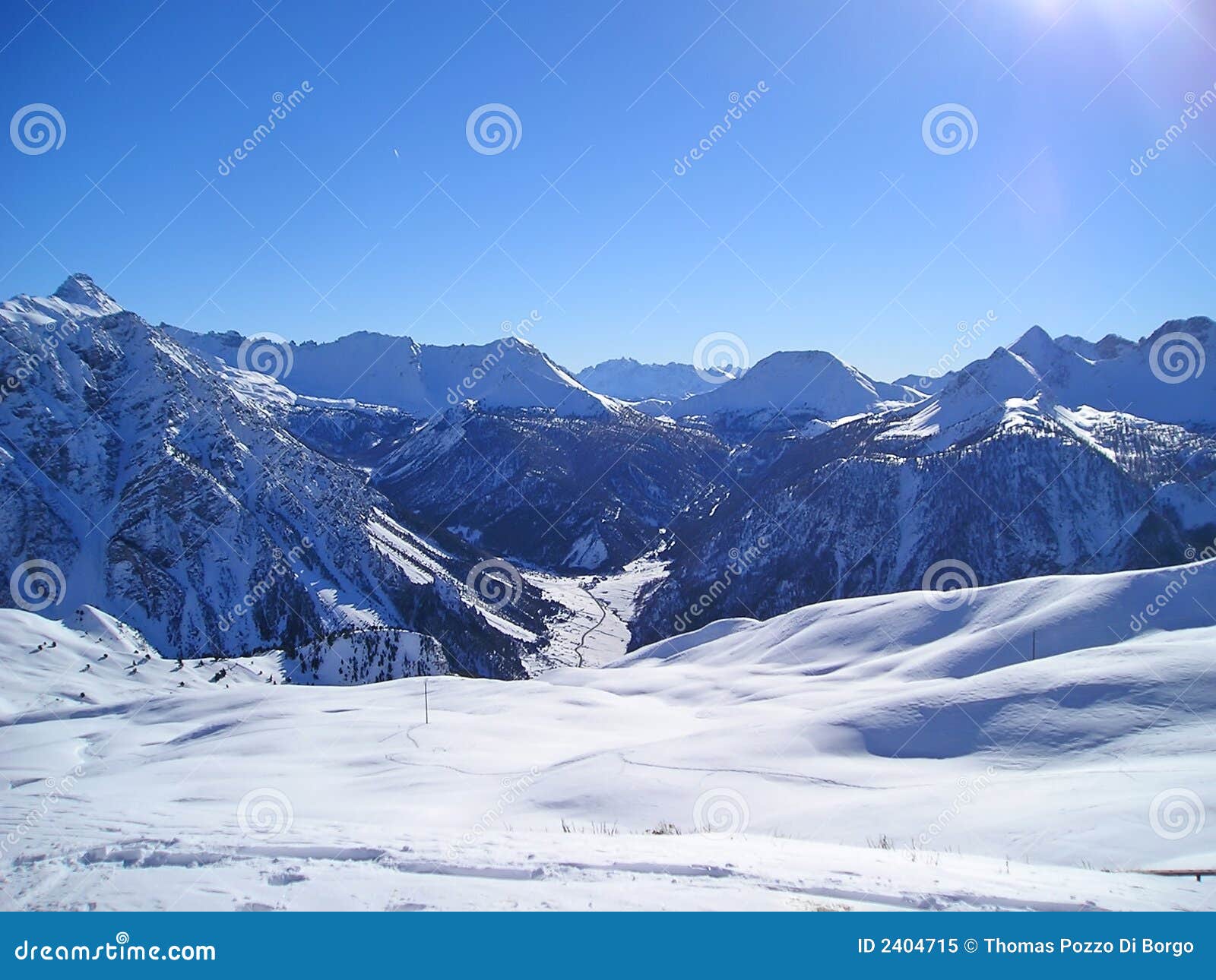 Snowed mountains stock image. Image of colors, briancon - 2404715