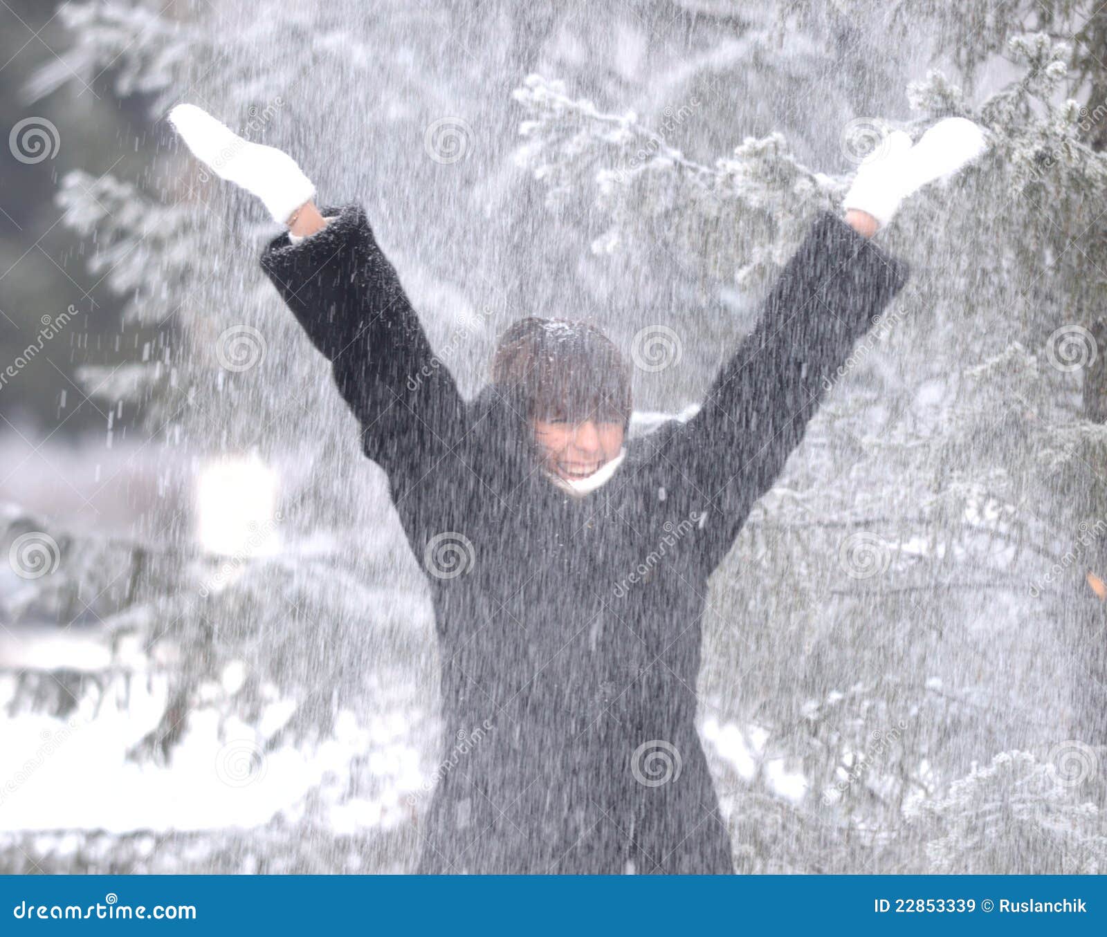 Snowfall stock image. Image of outdoors, adult, enjoy - 22853339