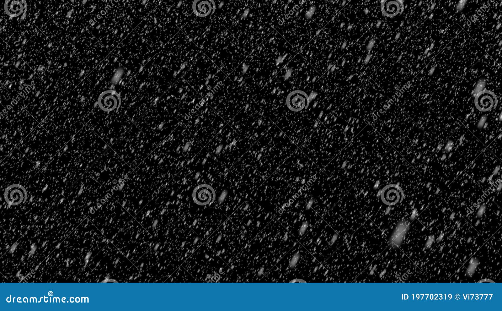 Snowfall on Black Background. Realistic Blizzard Overlay Texture ...