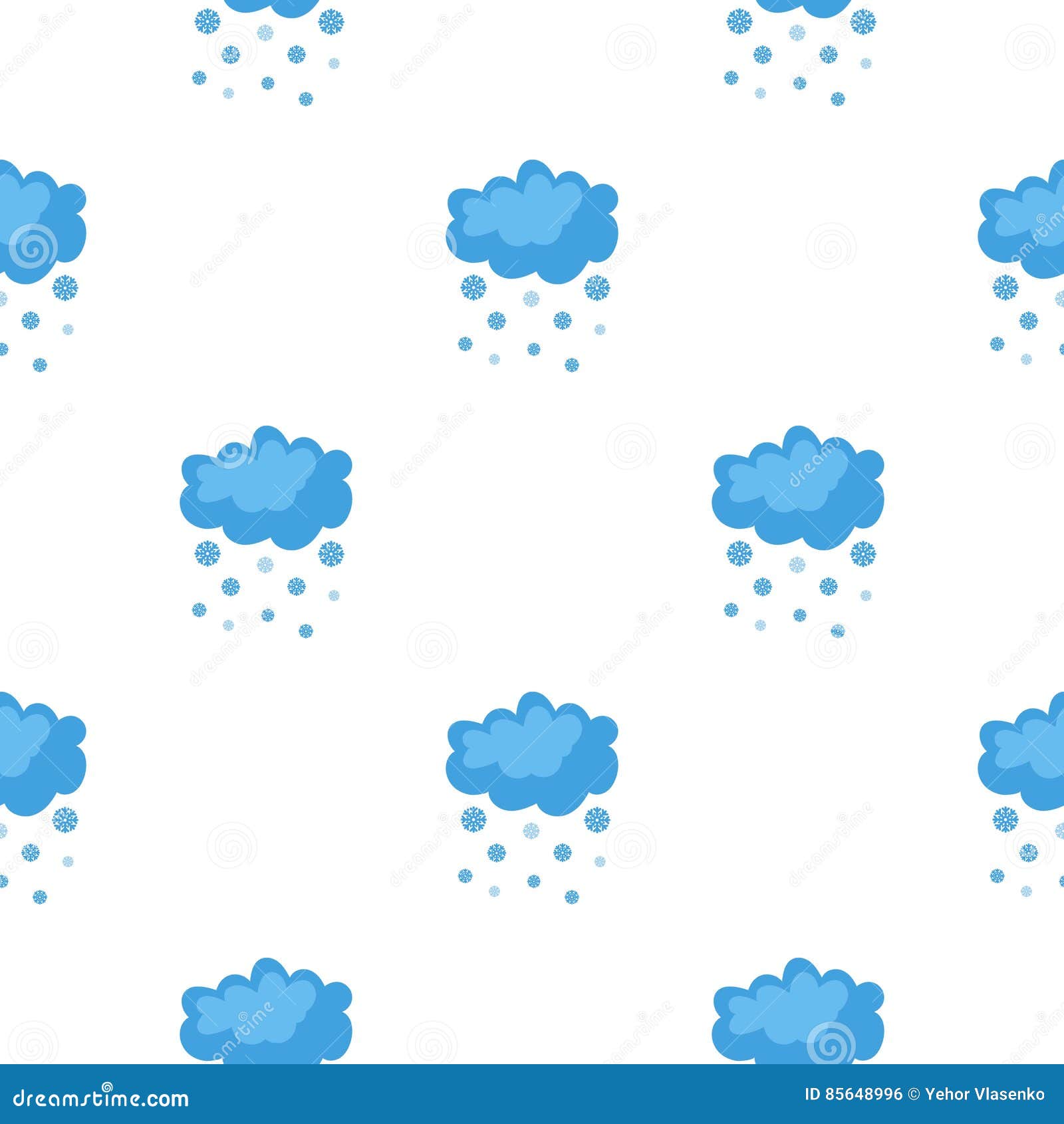 Snowfall Icon in Cartoon Style on White Background. Weather Pattern ...