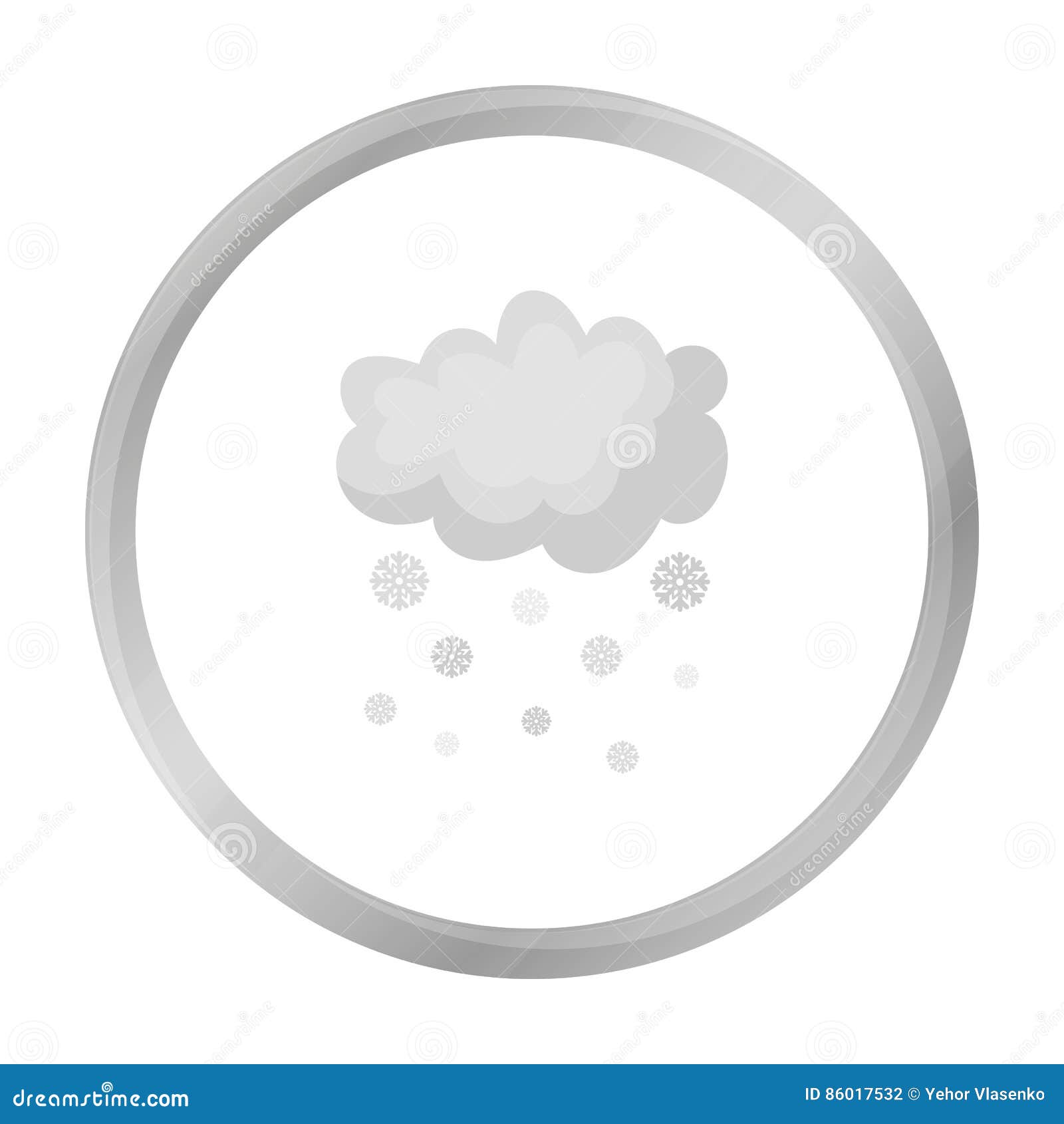 Snowfall Icon Isolated on White. Weather Symbol Stock Vector ...