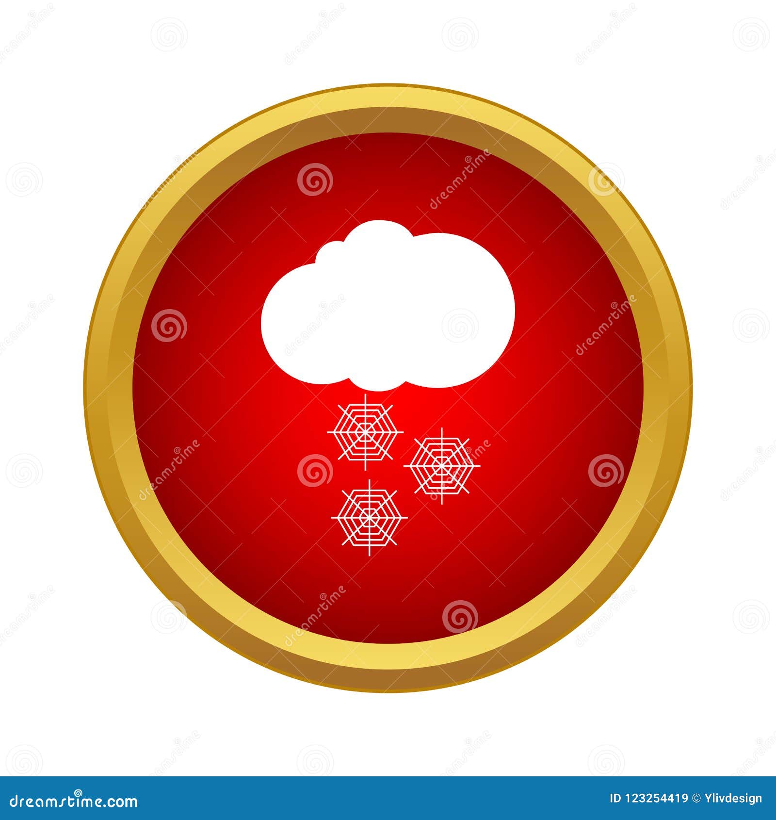 Snowfall Icon, Simple Style Stock Illustration - Illustration of frost ...