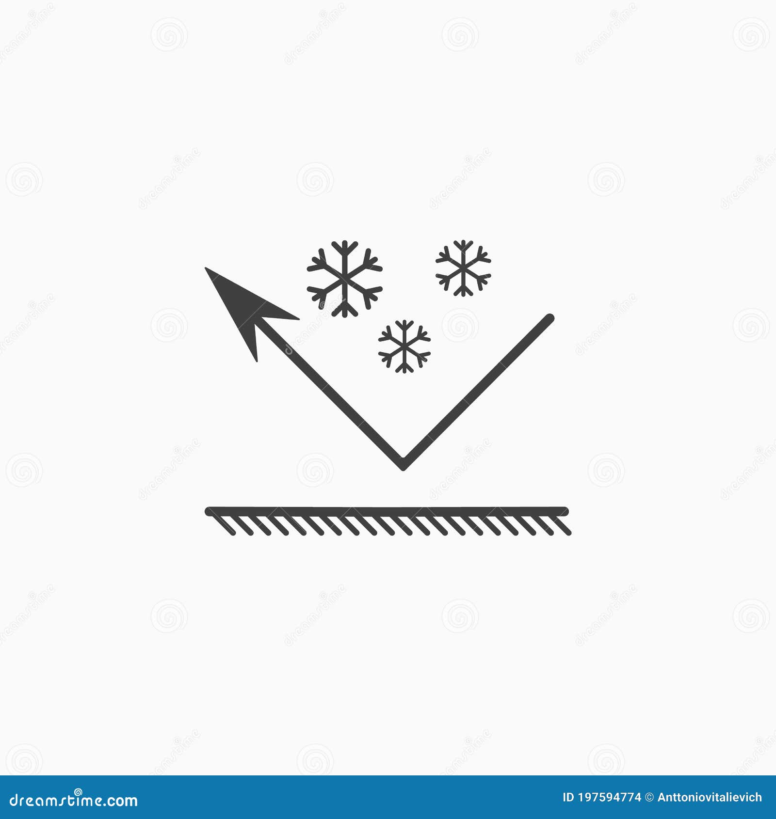 Snowfall Icon. Snowproof Material. Snow Resistant Coating Icon ...