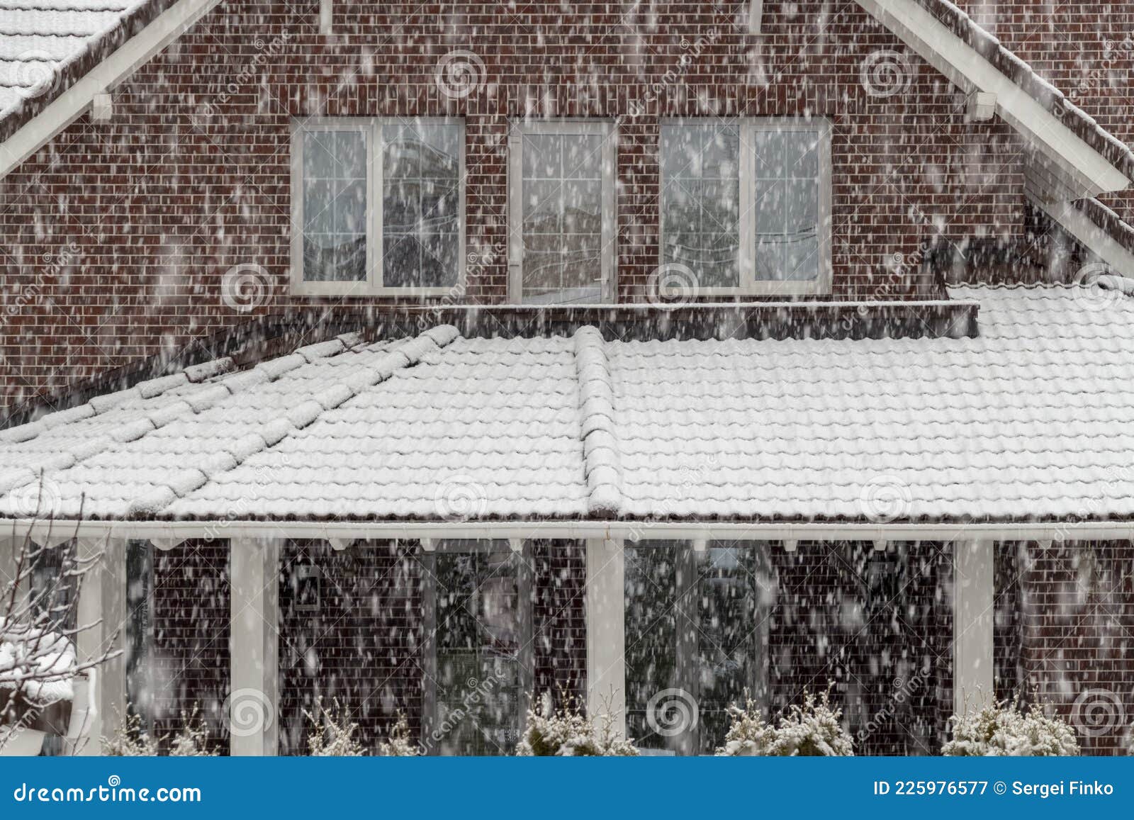 Snowfall Outside the Window Stock Image - Image of frozen, exterior ...