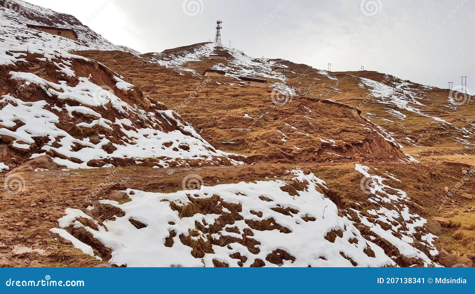 Snowfall at Patnitop stock image. Image of snow, bright - 207138341