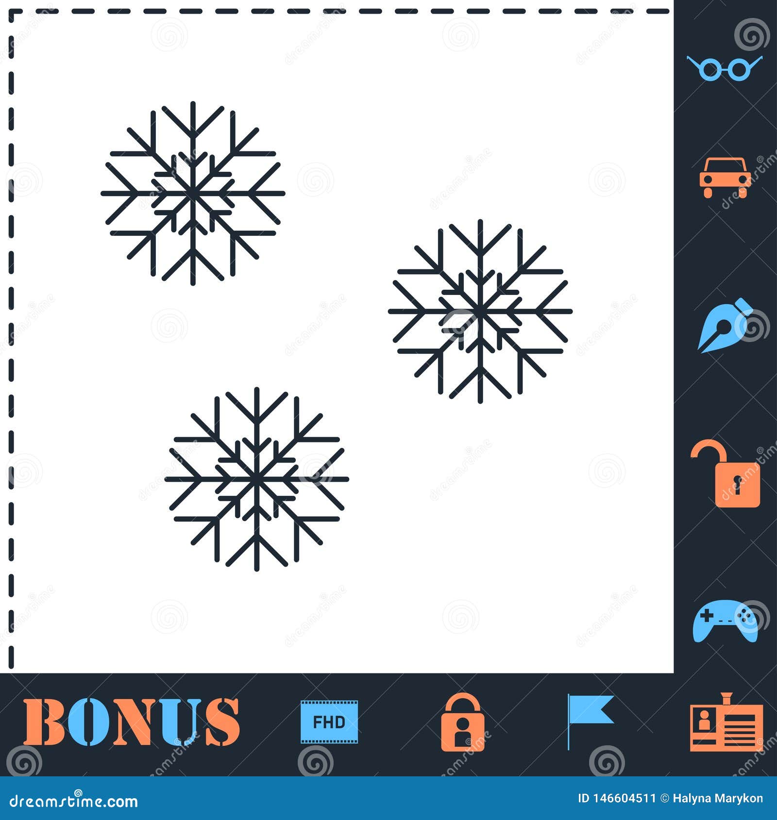 Snowfall icon flat stock vector. Illustration of graphic - 146604511