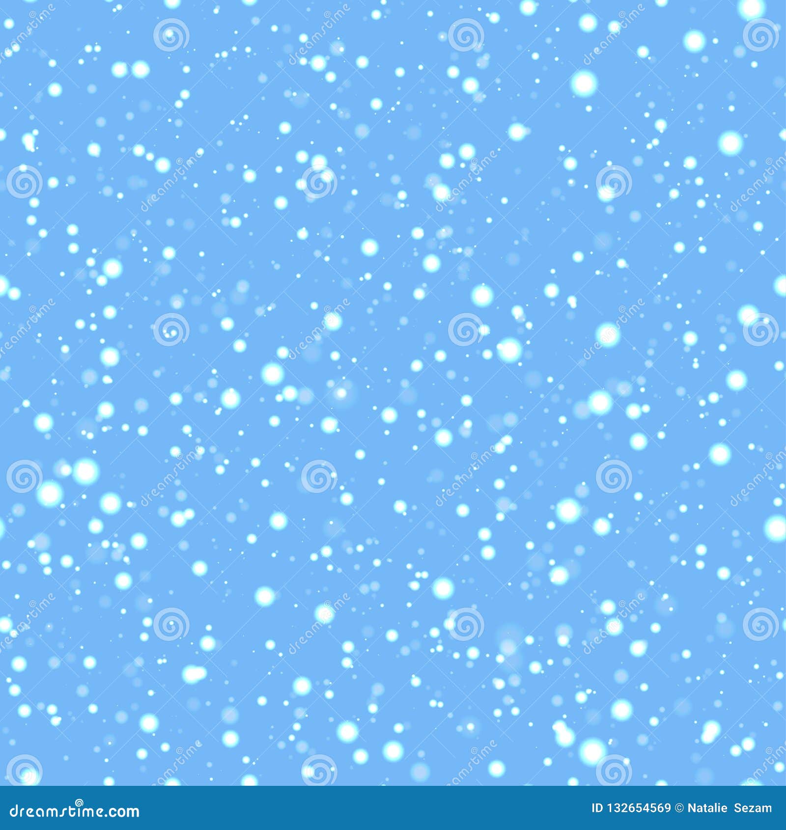 Snowfall Seamless Pattern. Winter Holidays Repeat Texture. Snowflakes ...