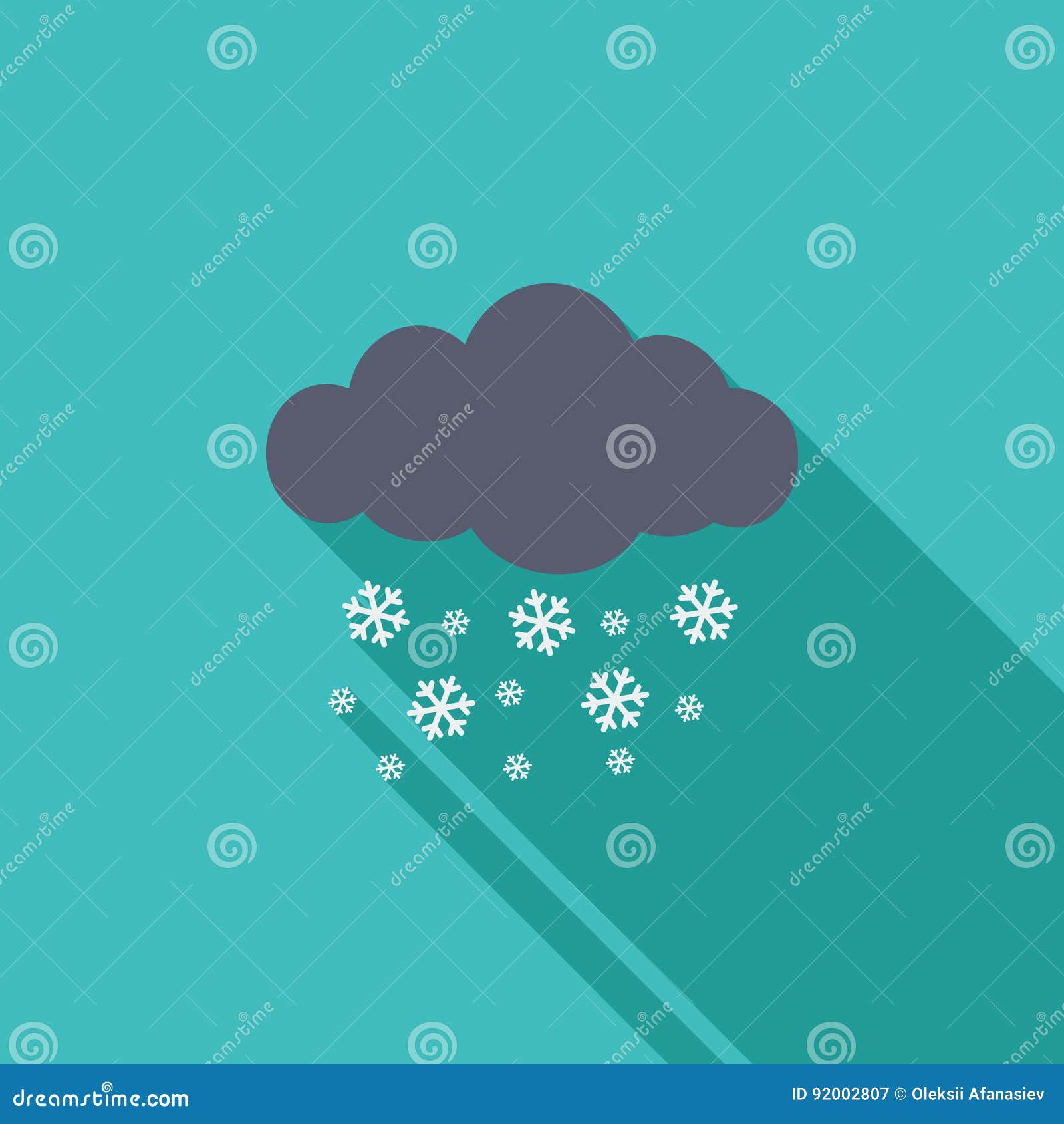 Snowfall single icon. stock vector. Illustration of storm - 92002807