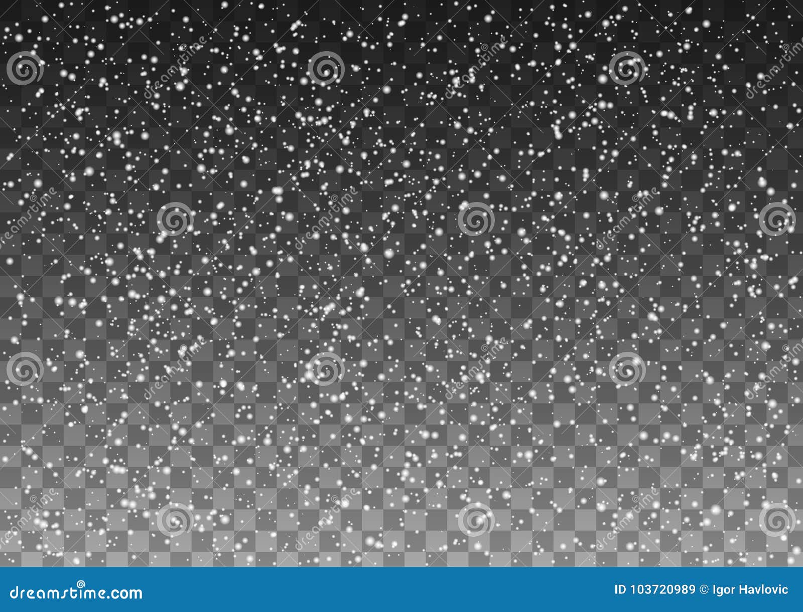 Realistic Snow Flake Effect Isolated On Transparent Background. Falling ...