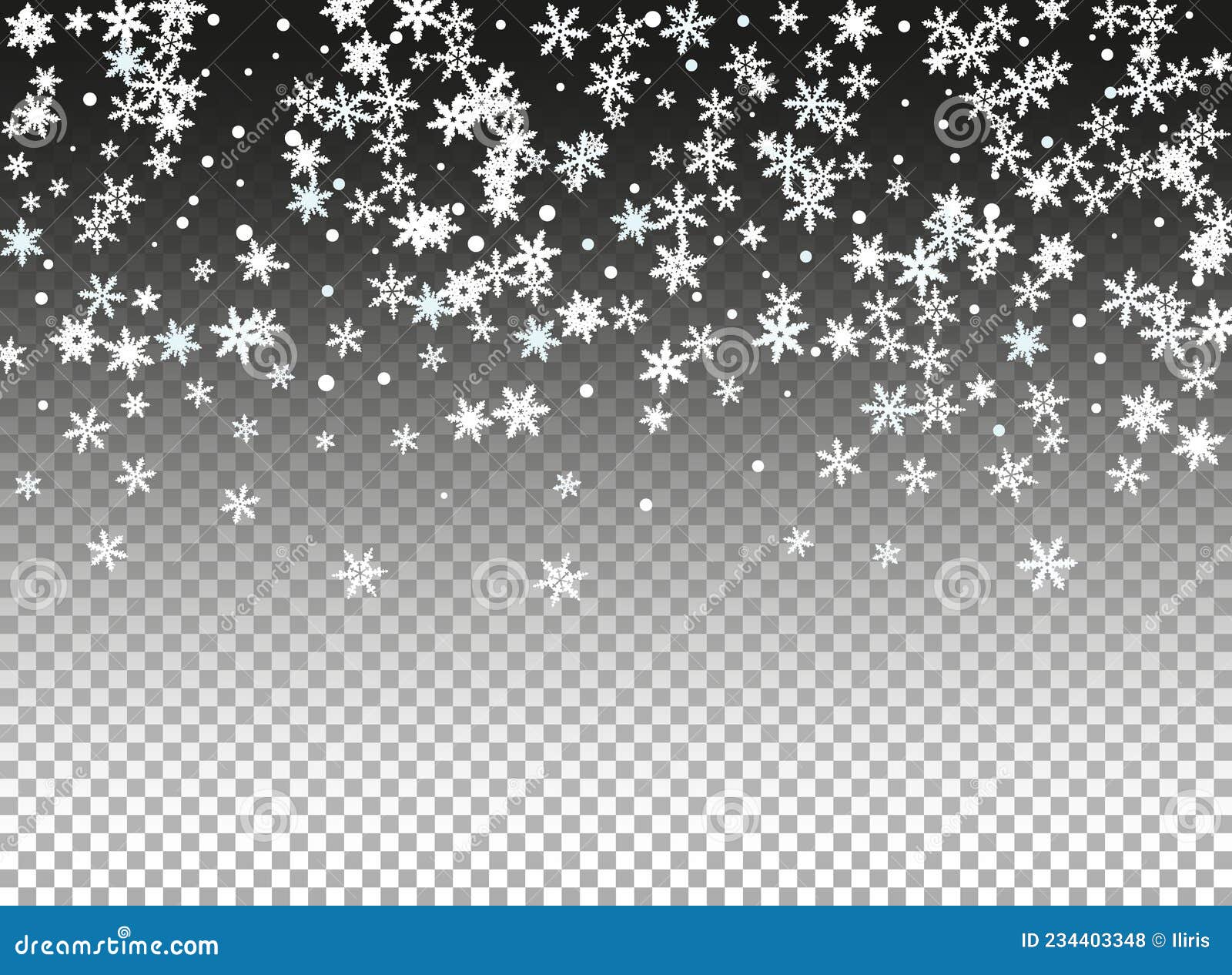Snowfall Vector Texture on Transparent Background. Winter Snowflakes ... Snowfall Vector Texture on Transparent Background. Winter Snowflakes ...