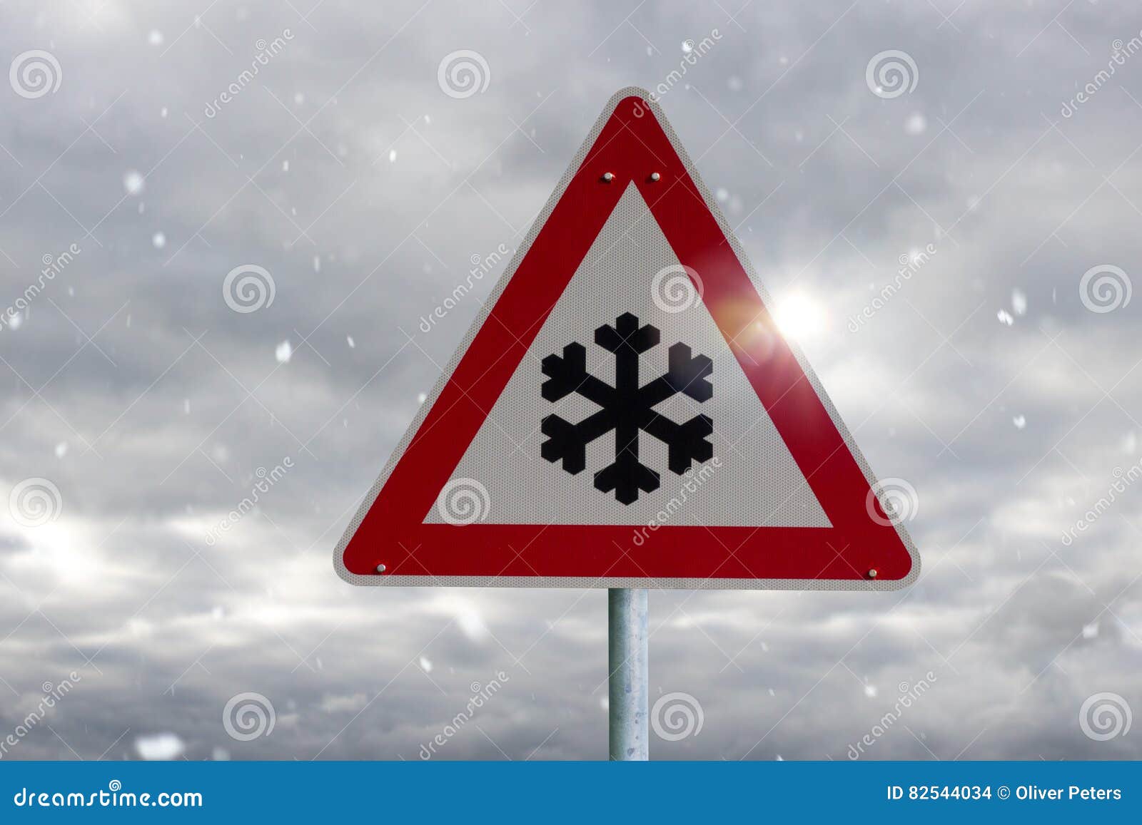 Snowfall warning stock photo. Image of freeze, travel - 82544034