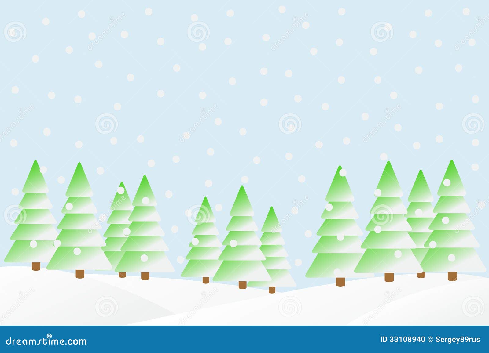 Snowfall in the Winter Forest. Stock Vector - Illustration of december ...