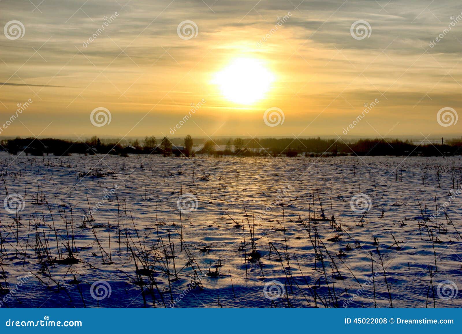 Snowfield sunset stock photo. Image of snowfield, field - 45022008