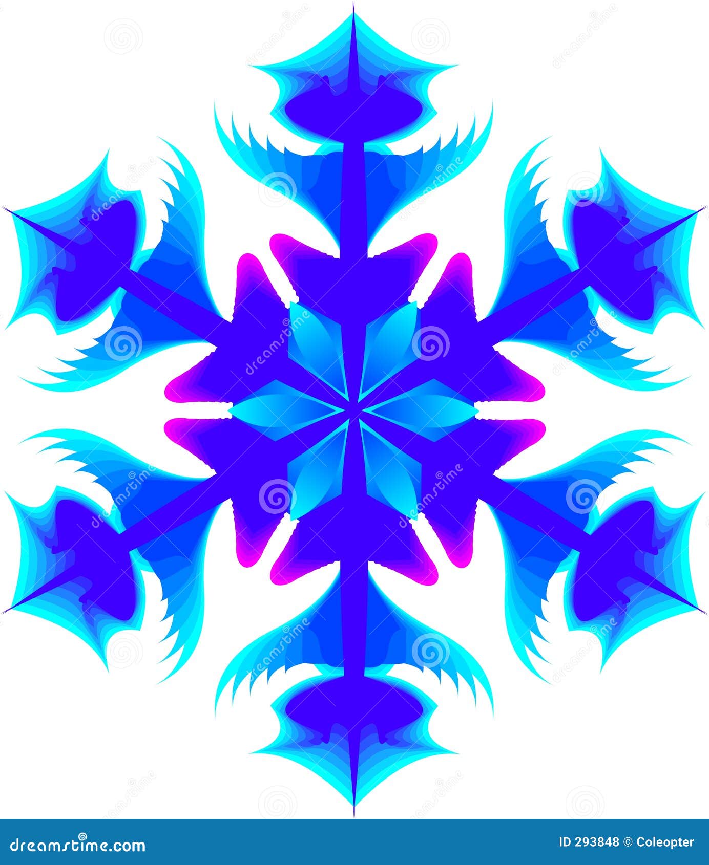Snowflake stock illustration. Illustration of snow, flakes - 293848